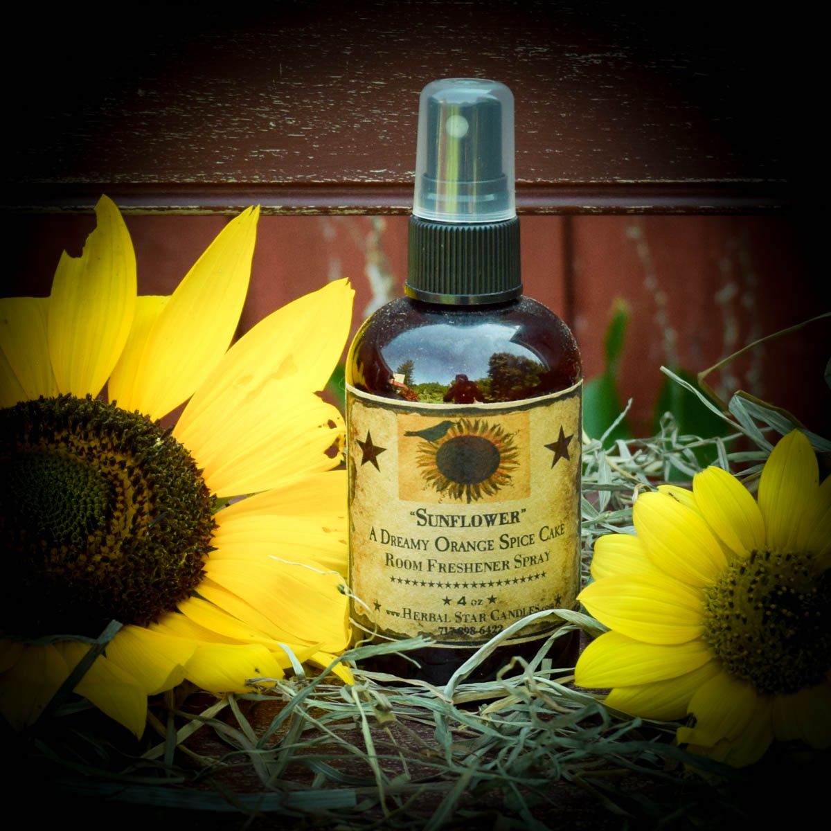 Sunflower Room Spray-4 oz - Herbal Star Candles