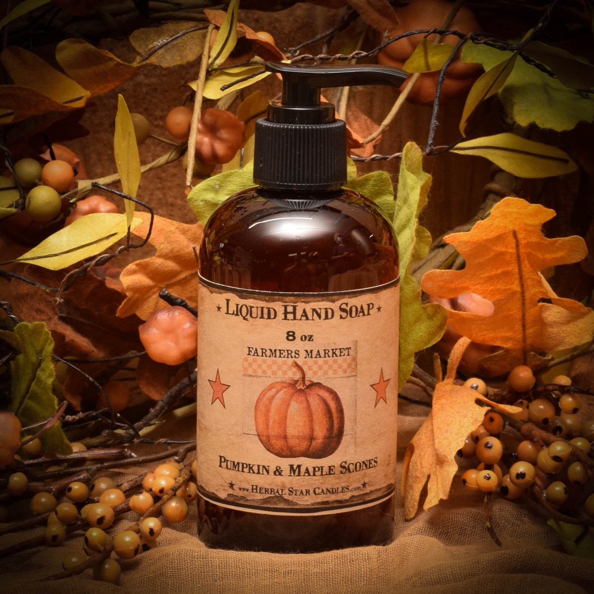 Pumpkin Maple Scones Liquid Hand Soap - Herbal Star Candles