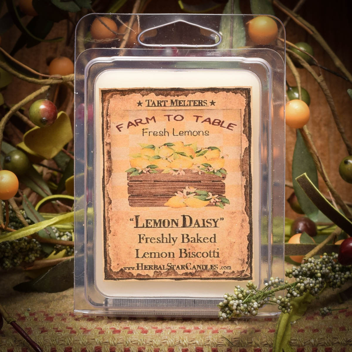 Lemon Daisy Scent Collection - Herbal Star Candles