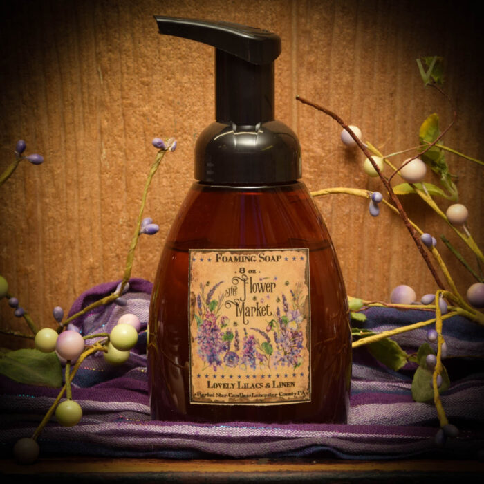 Lovely Lilacs and Linen Foaming Hand Soap-8 oz - Herbal Star Candles