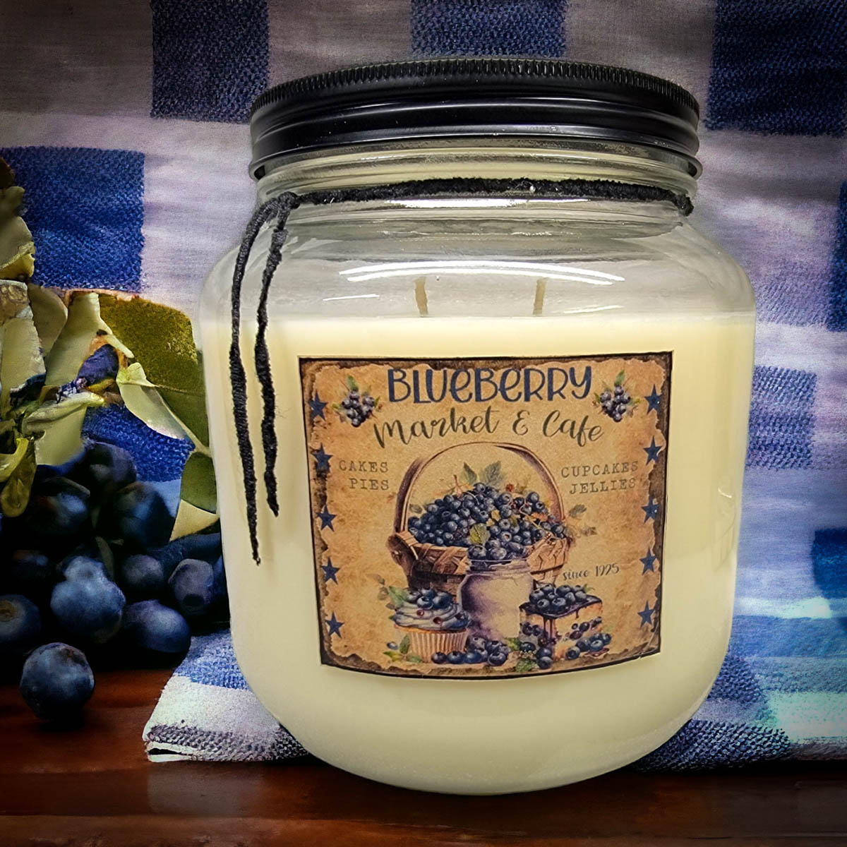 Baked Blueberry Buckle Jar Candle-64 oz - Herbal Star Candles