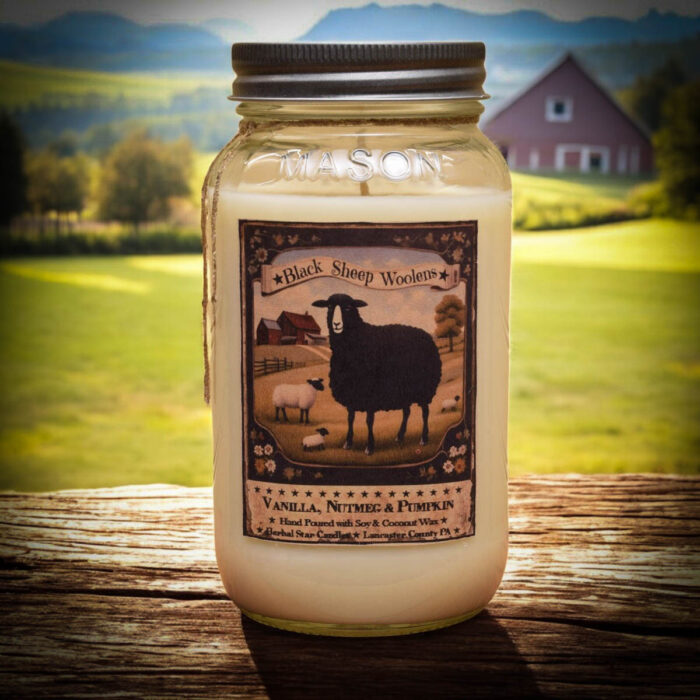 Sheep Mason Jar Candle - 24 oz - Herbal Star Candles