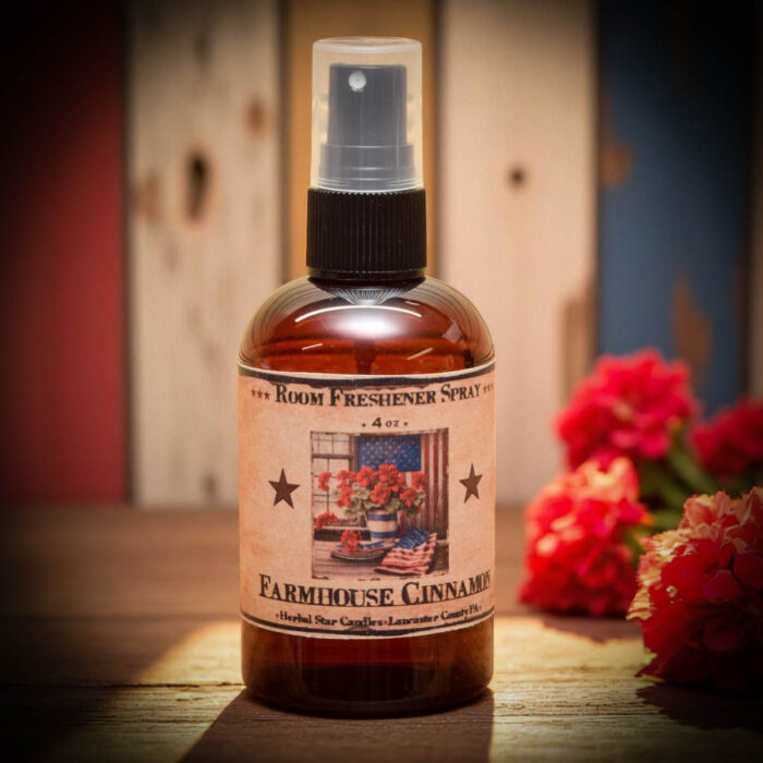 Farmhouse Cinnamon 4 oz Room Spray - Herbal Star Candles